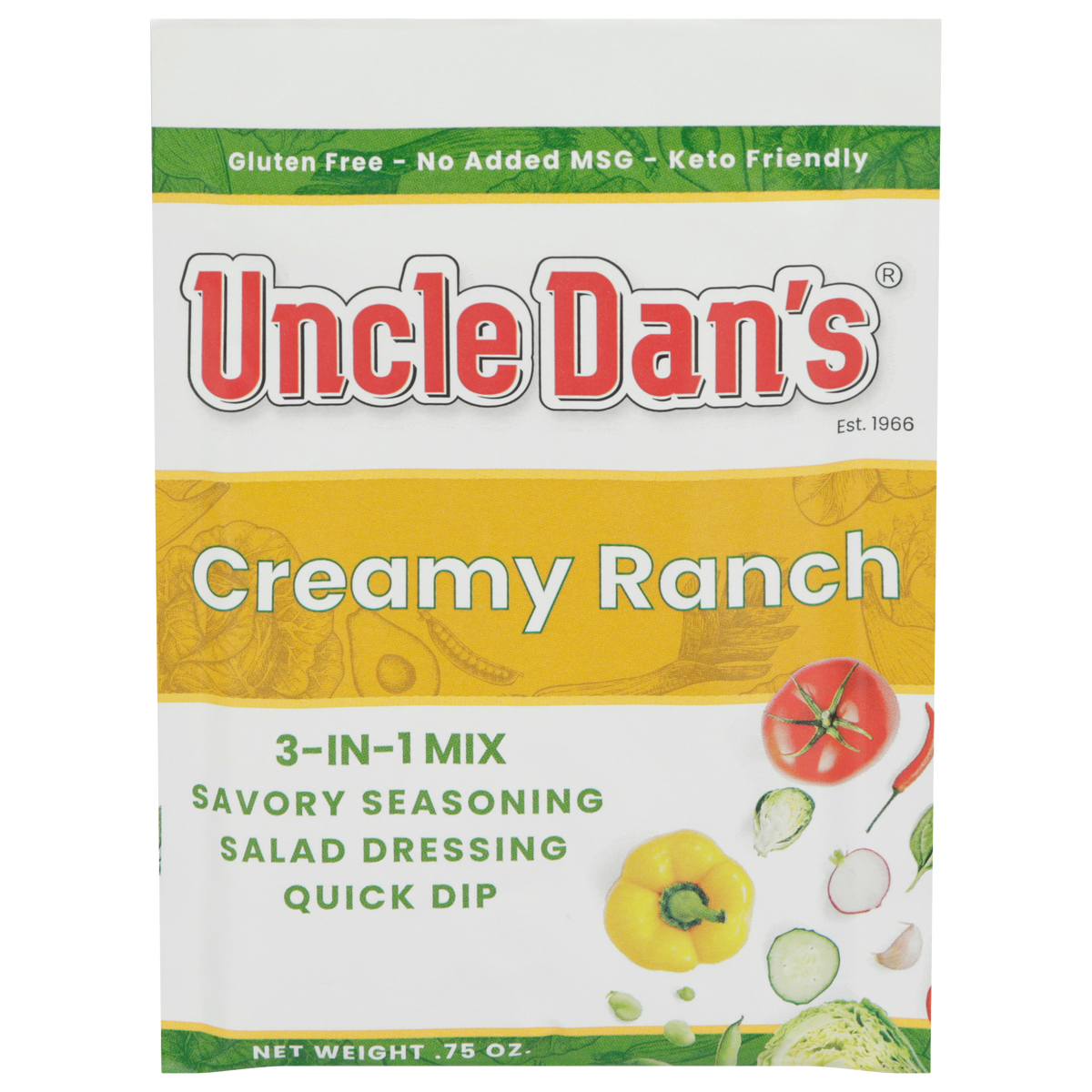 Uncle Dan's Creamy Ranch - Bold, Flavorful Dressing Mix for Your ...