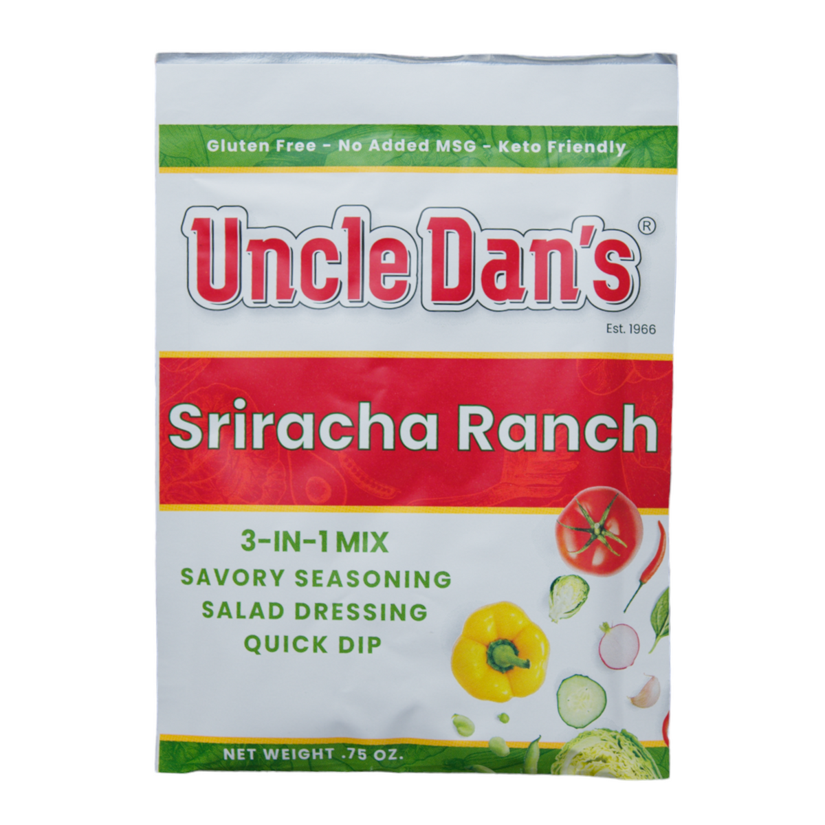 Uncle Dan's Sriracha Ranch: Bold & Fiery Ranch Mix | Keto & Gluten-Free ...